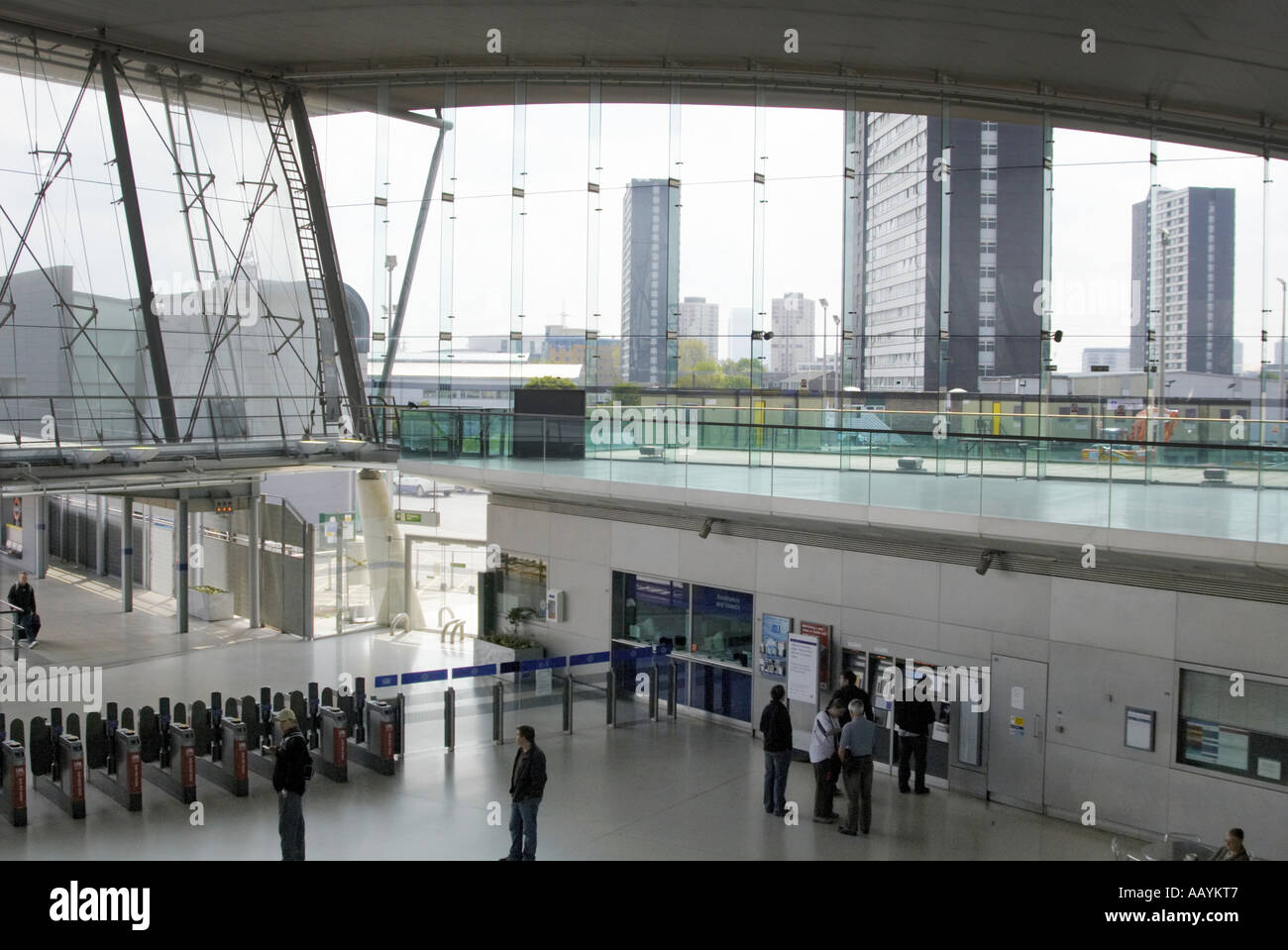 the concourse of Stratford tube station and local authority tower ...