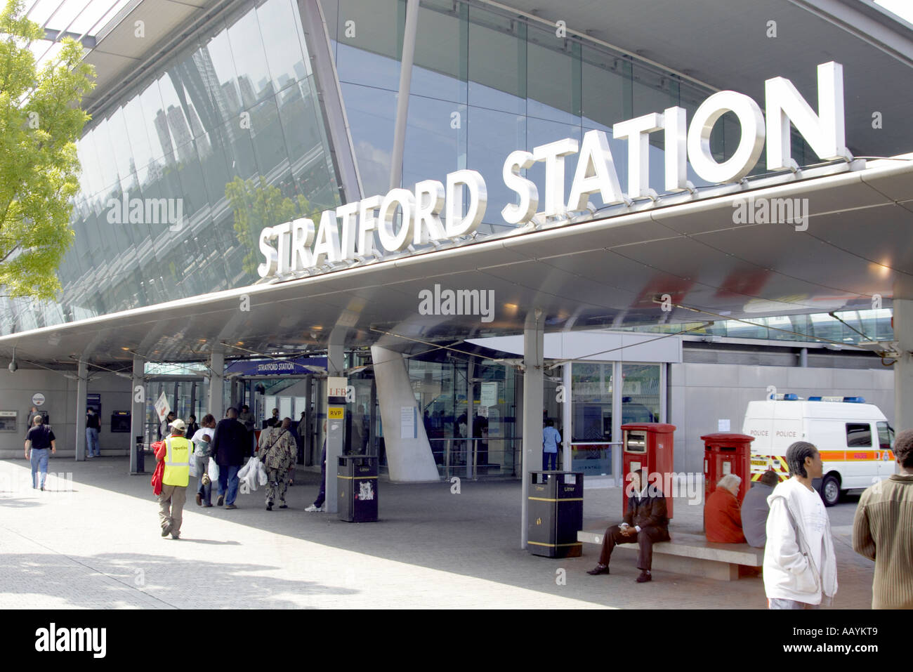 Stratford Station entrance Stock Photo - Alamy