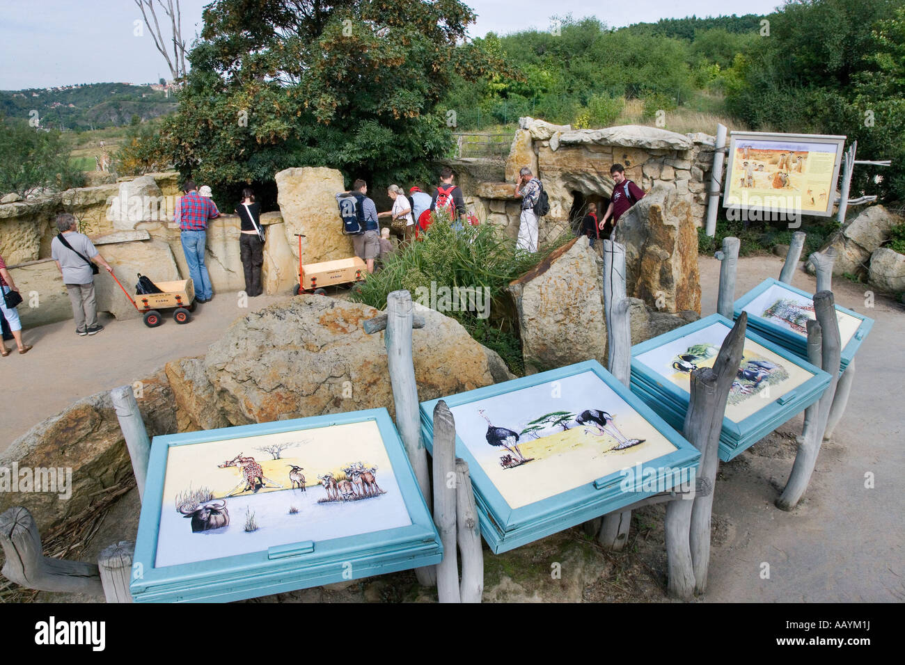 Zoo African Pavilion Educational and Information Boards Troja Prague ...