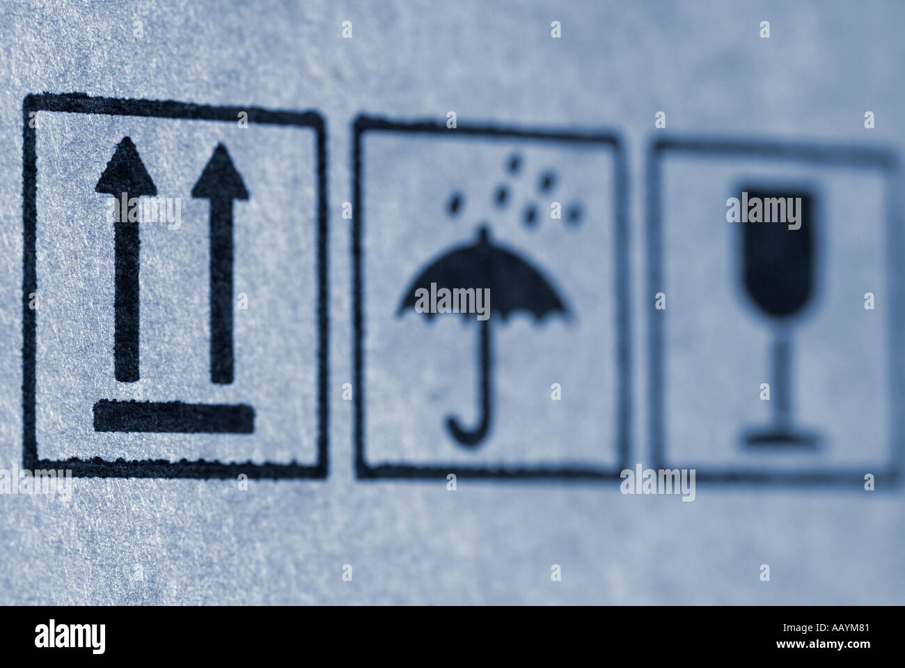 Handling instructions on cardboard box hi-res stock photography and ...