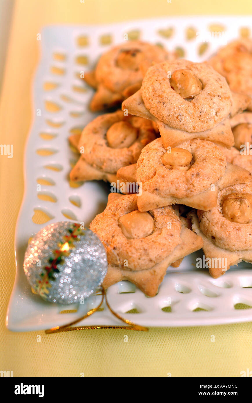 Stars with Hazelnuts Stock Photo - Alamy