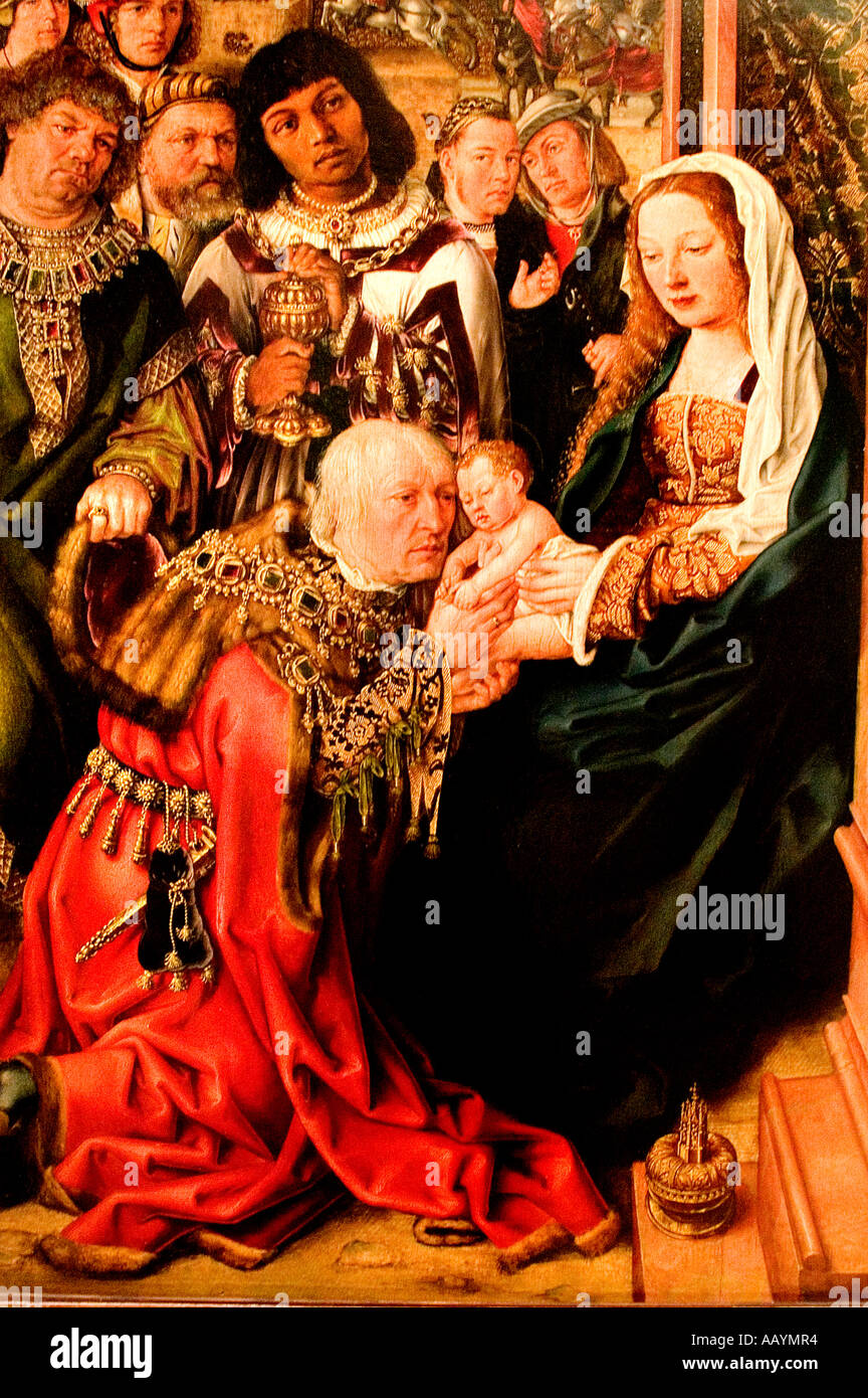 Ulrich Apt l` Ancien Old Adoration des Mages 1510 Stock Photo - Alamy