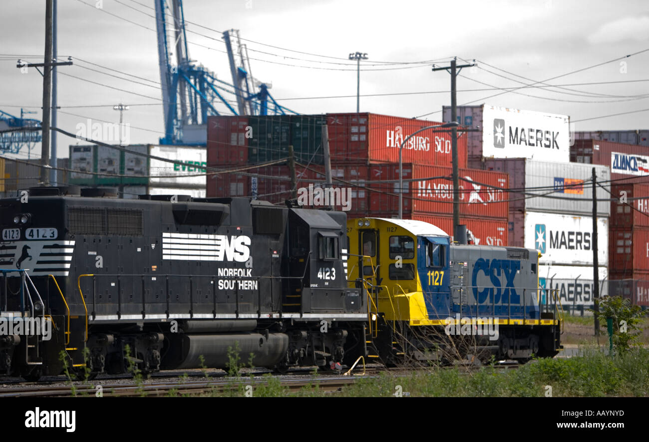 Locomotive in a train yard Stock Photo - Alamy