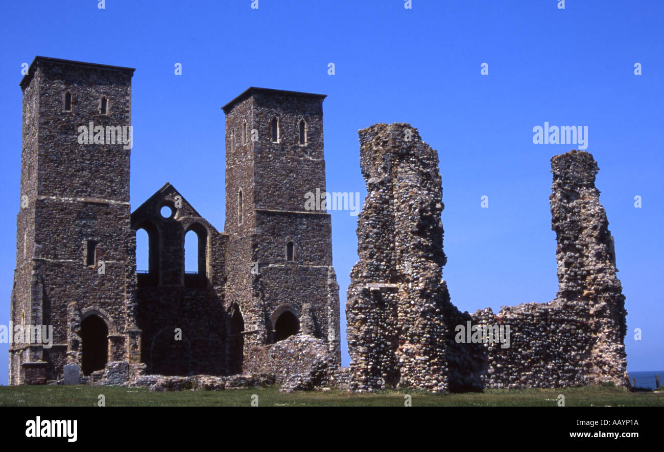 RECULVER TOWERS KENT ENGLAND UK EUROPE Stock Photo - Alamy