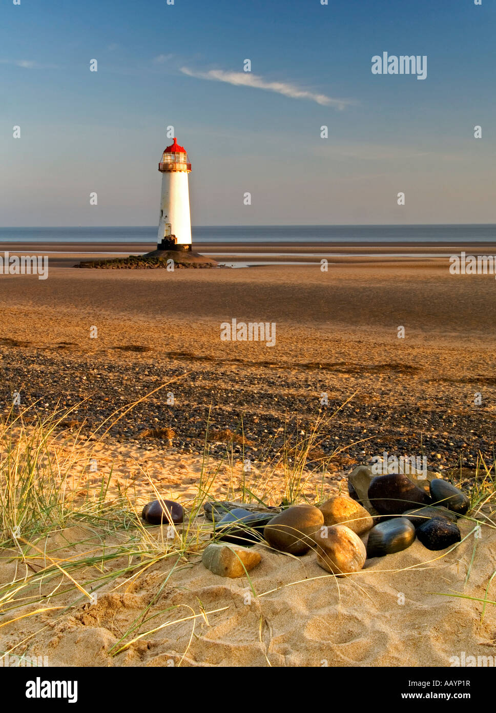 Talacre Lighthouse, Point of Ayr, Flintshire, North Wales, UK Stock ...