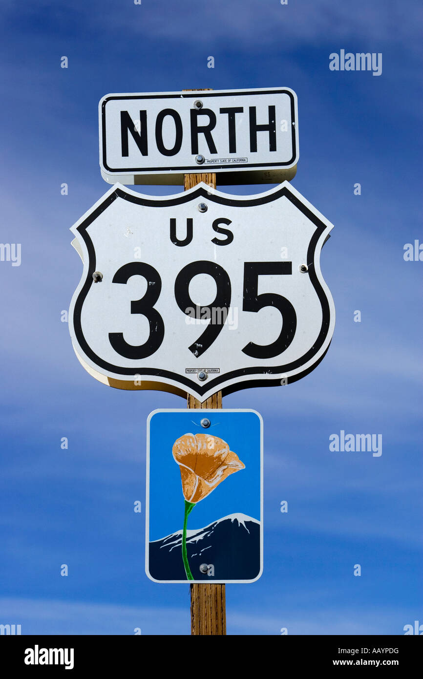 California highway 395 road sign hi-res stock photography and images ...