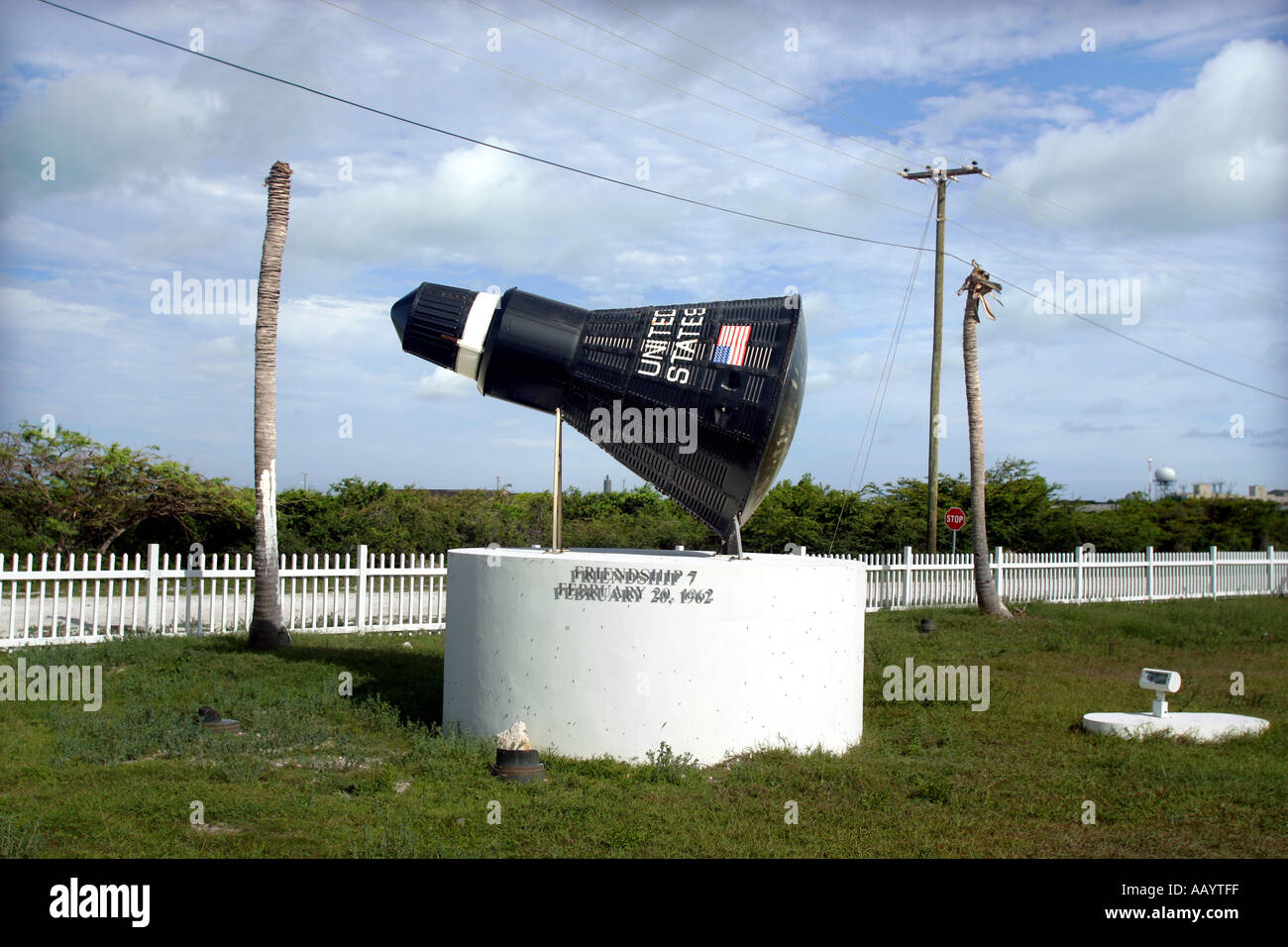 Replica of the space capsule used by astronaut John Glenn on display at ...