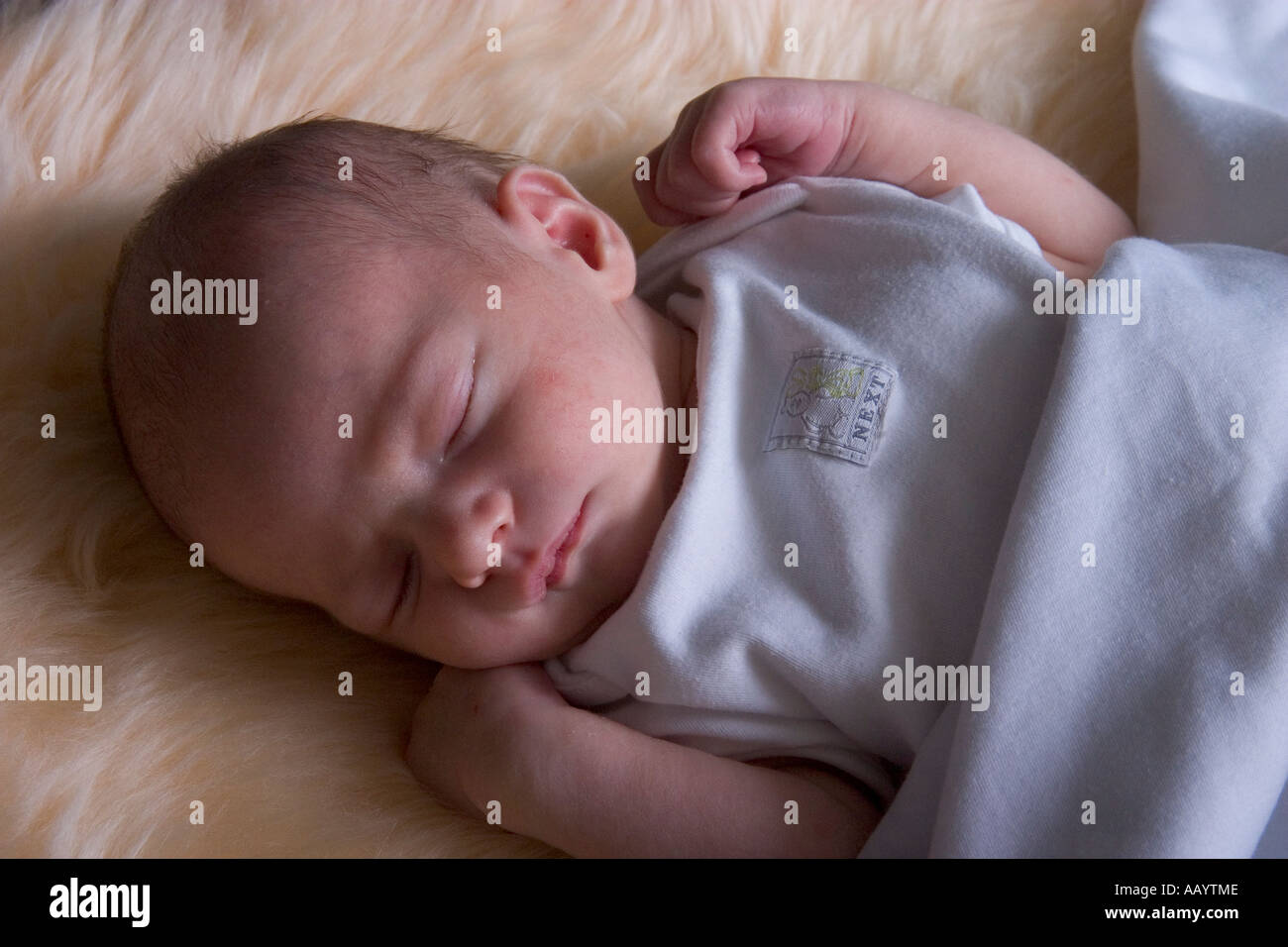 Sleeping New Born Baby Stock Photo - Alamy