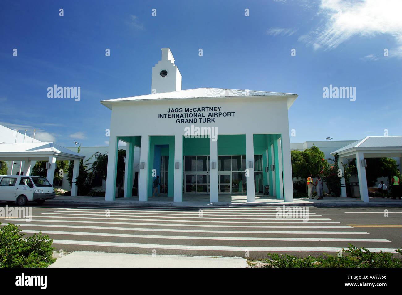 The airport in Cockburn Town on Grand Turk in the Turks and Caicos ...