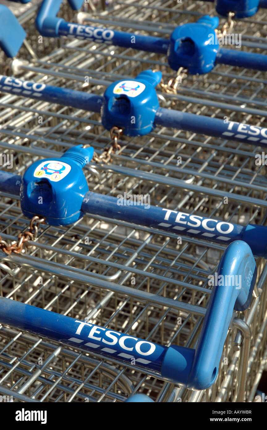 Tesco Shopping Trolleys High Resolution Stock Photography and Images ...