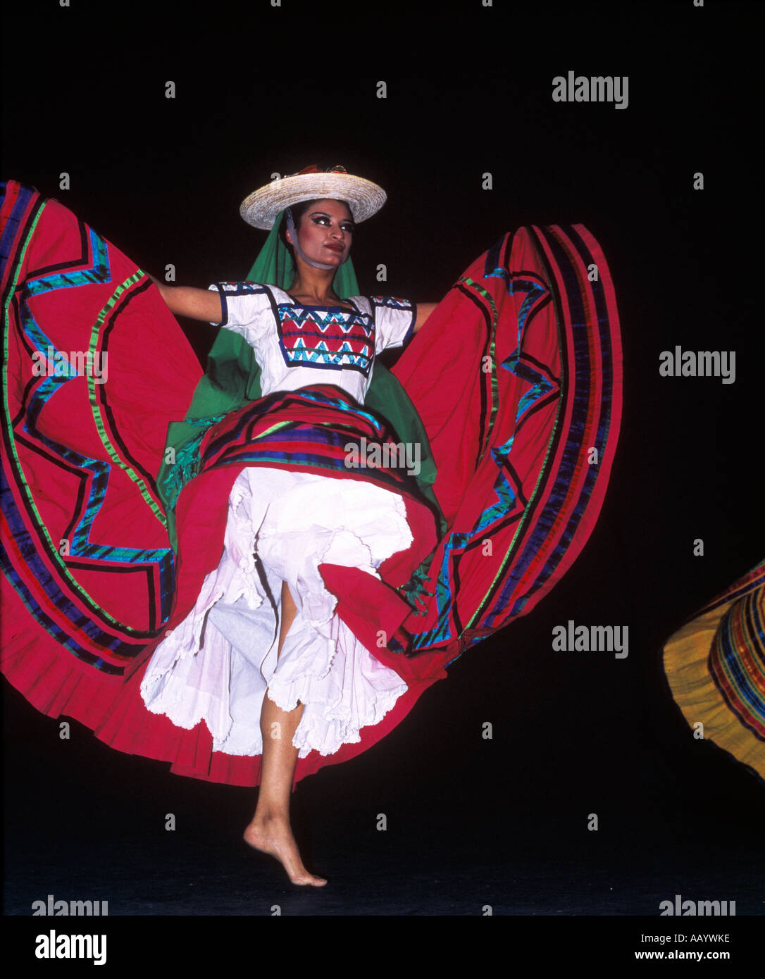 mexican women on stage dancing a spanish dance Stock Photo - Alamy