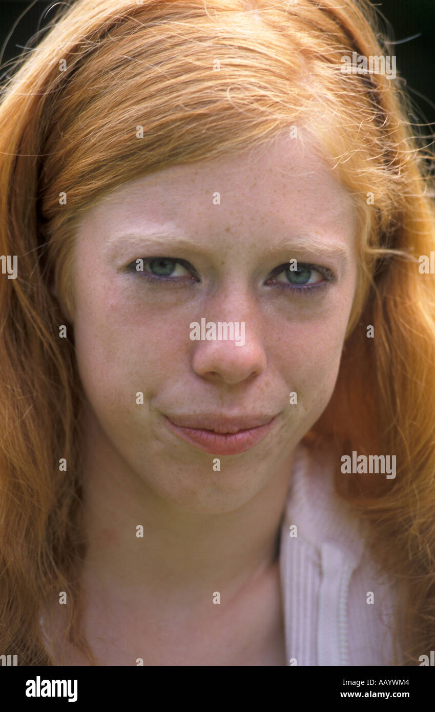 Portrait of a red haired teenage girl Stock Photo - Alamy