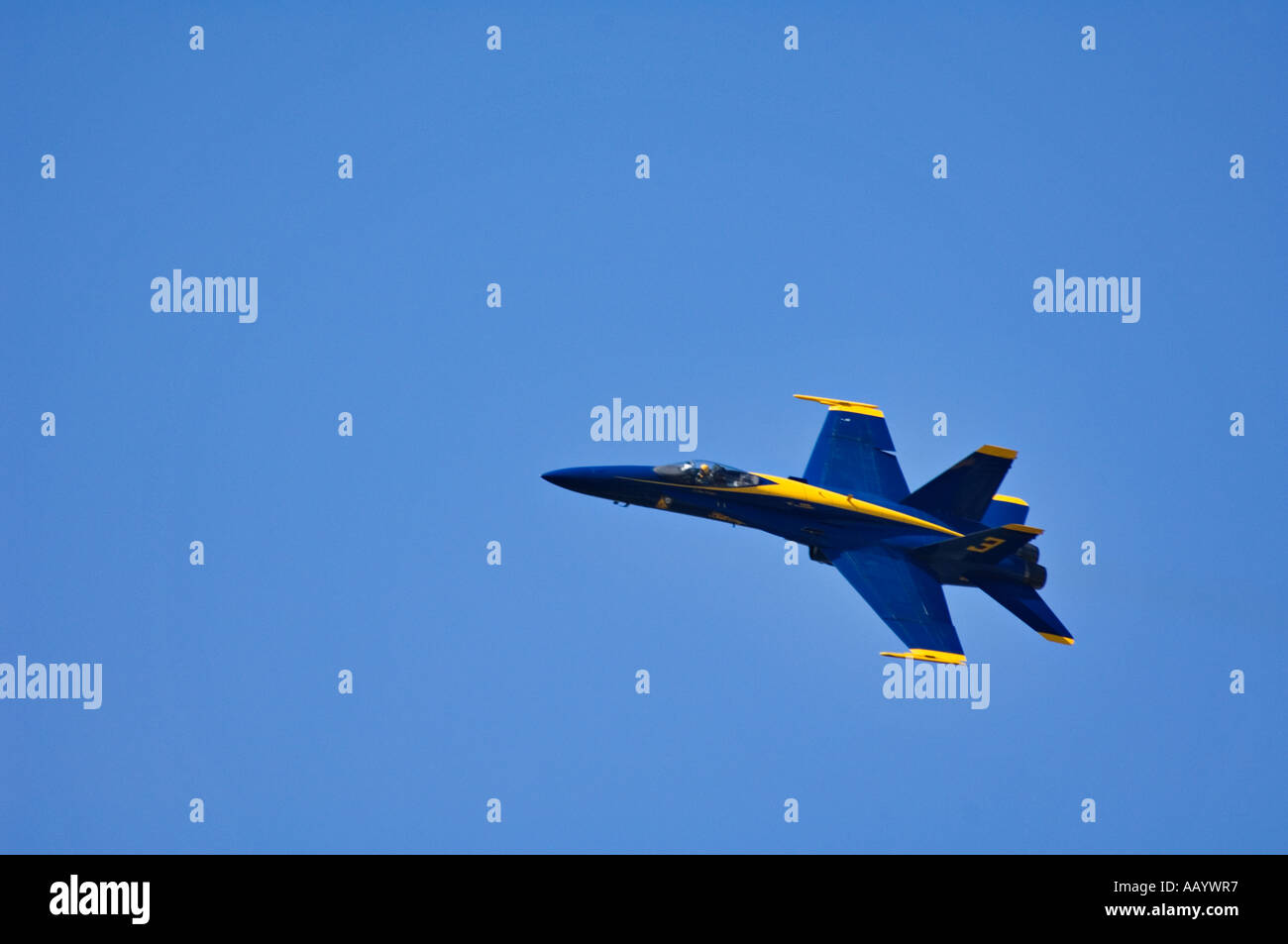 United States Navy Blue Angels FA18 Hornet Fighter Jet In Flight During ...