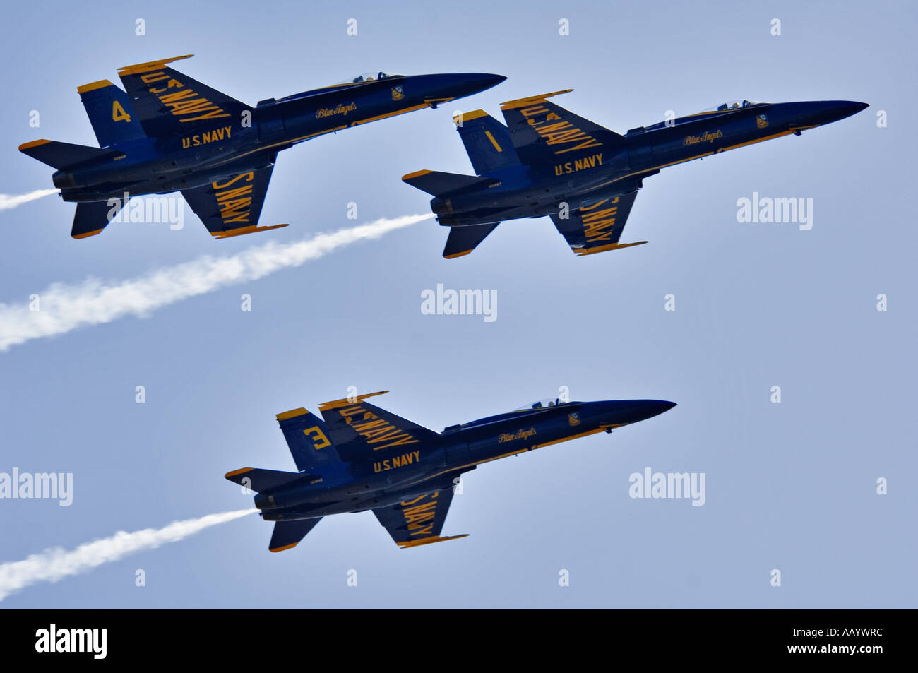 United States Navy Blue Angels FA18 Hornet Fighter Jets In Precision ...