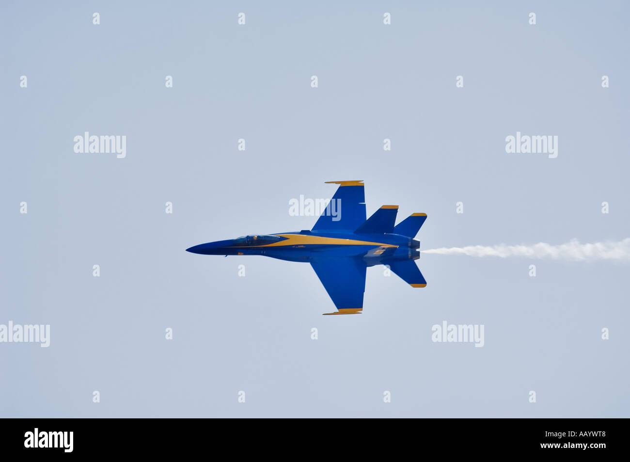 United States Navy Blue Angels FA18 Hornet Fighter Jet During Air Show ...