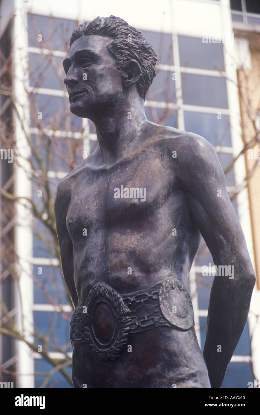 Statue of Welsh Boxer Jim Driscoll Bute Street Cardiff South Wales ...