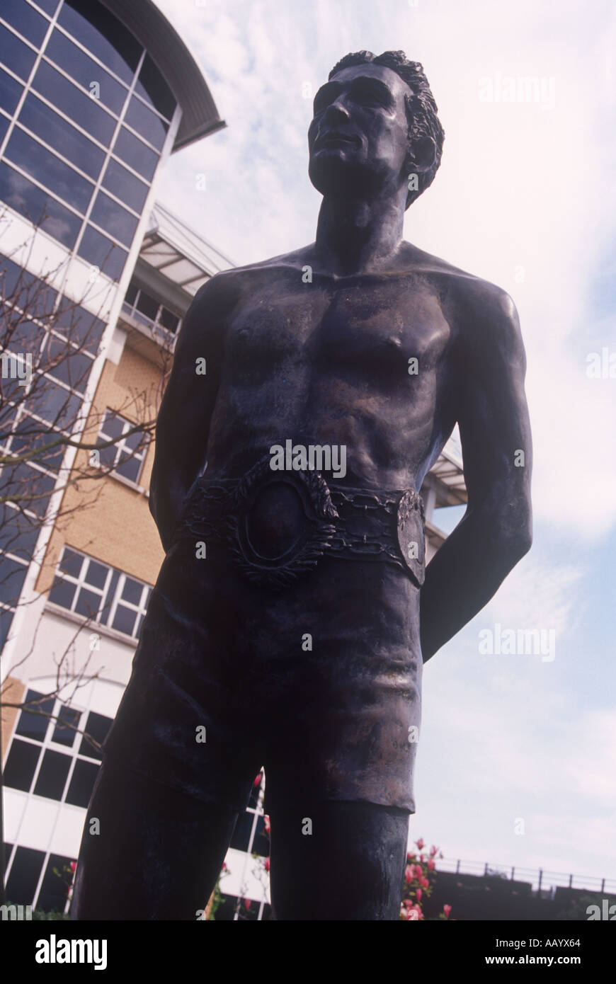 Statue of Welsh Boxer Jim Driscoll Bute Street Cardiff South Wales ...