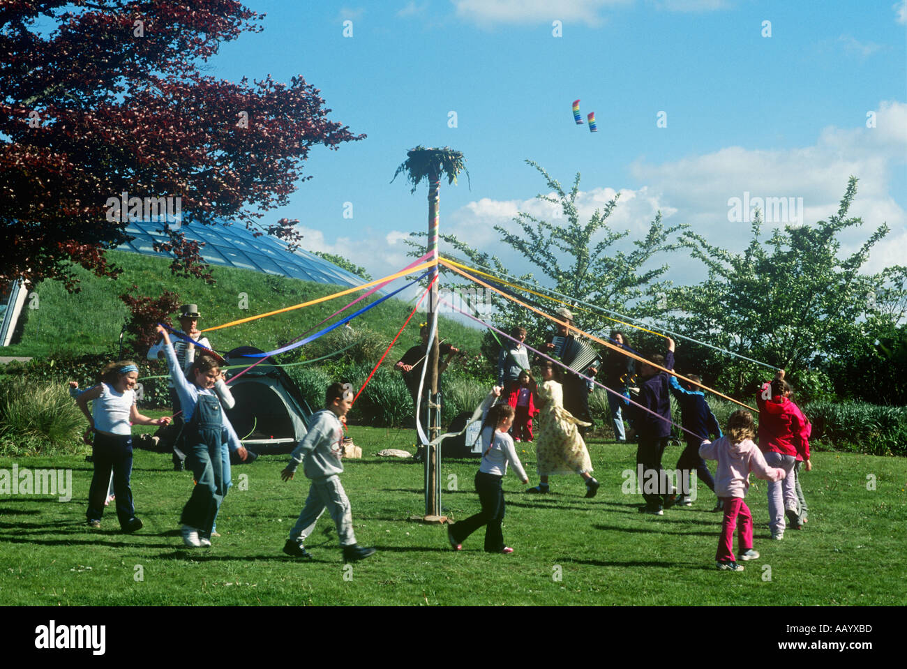 Maypole Dancing National Botanic Garden Llanarthne Carmarthenshire West ...