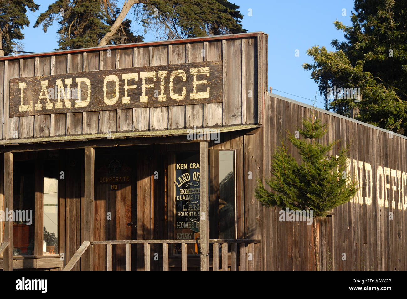 Old Western Land Office Stock Photo - Alamy