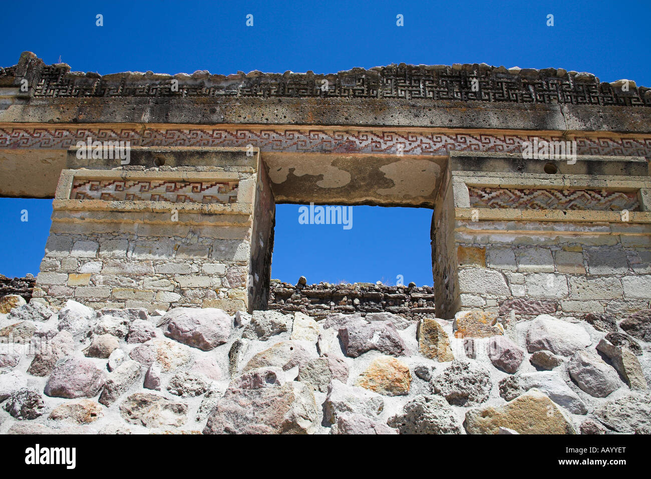 Ruins at Mitla Archaeological Site, San Pablo Villa de Mitla, Mitla ...