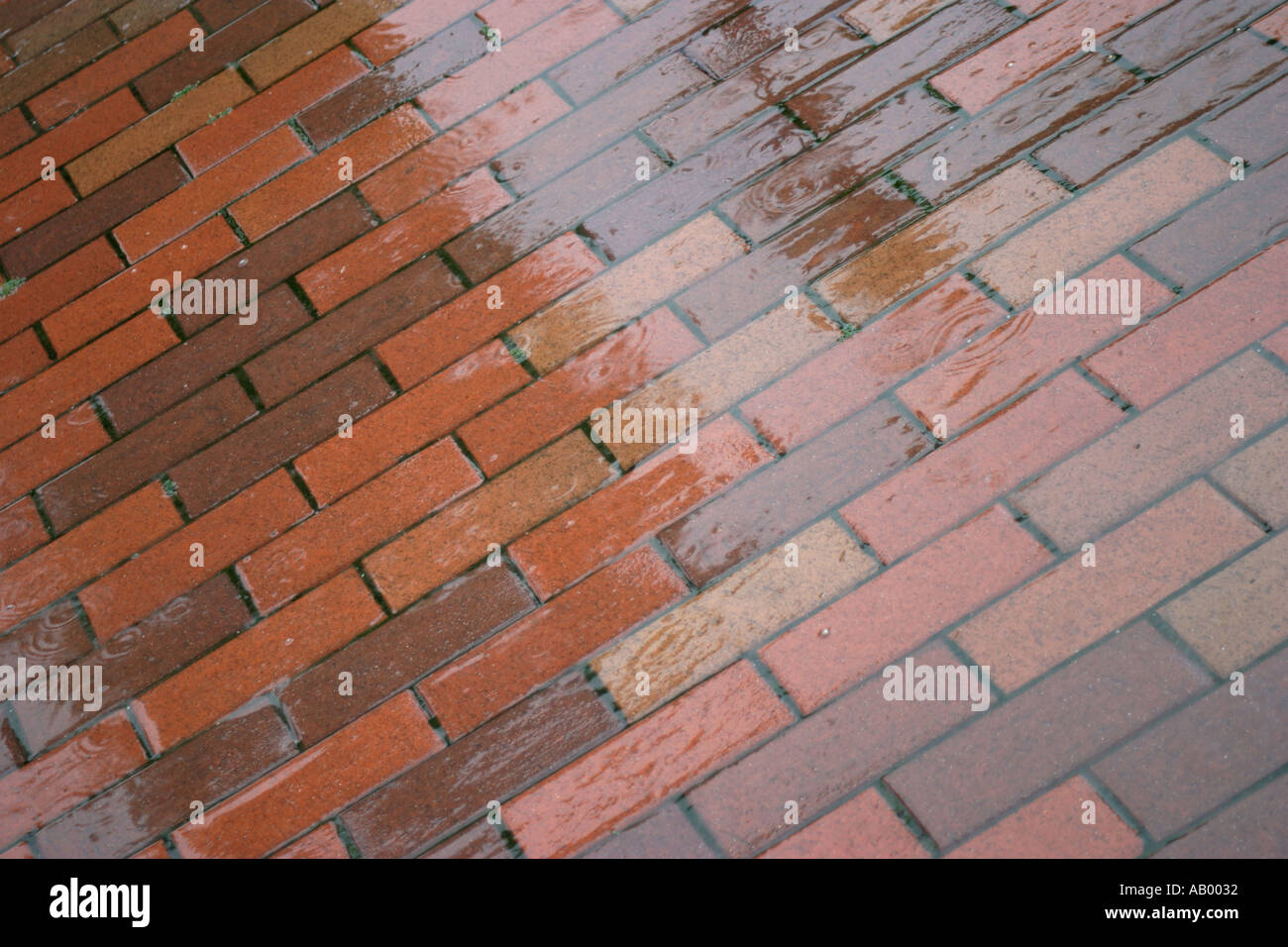Rain on Bricks at Salford Quays Stock Photo - Alamy