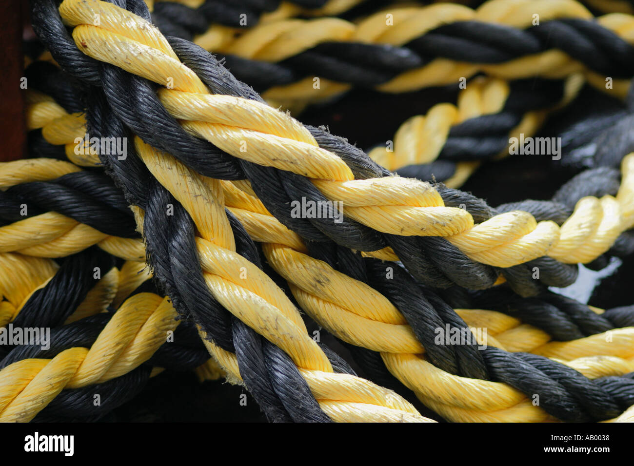 Manchester Ship Canal Cruise - Rope on the Ship Stock Photo - Alamy
