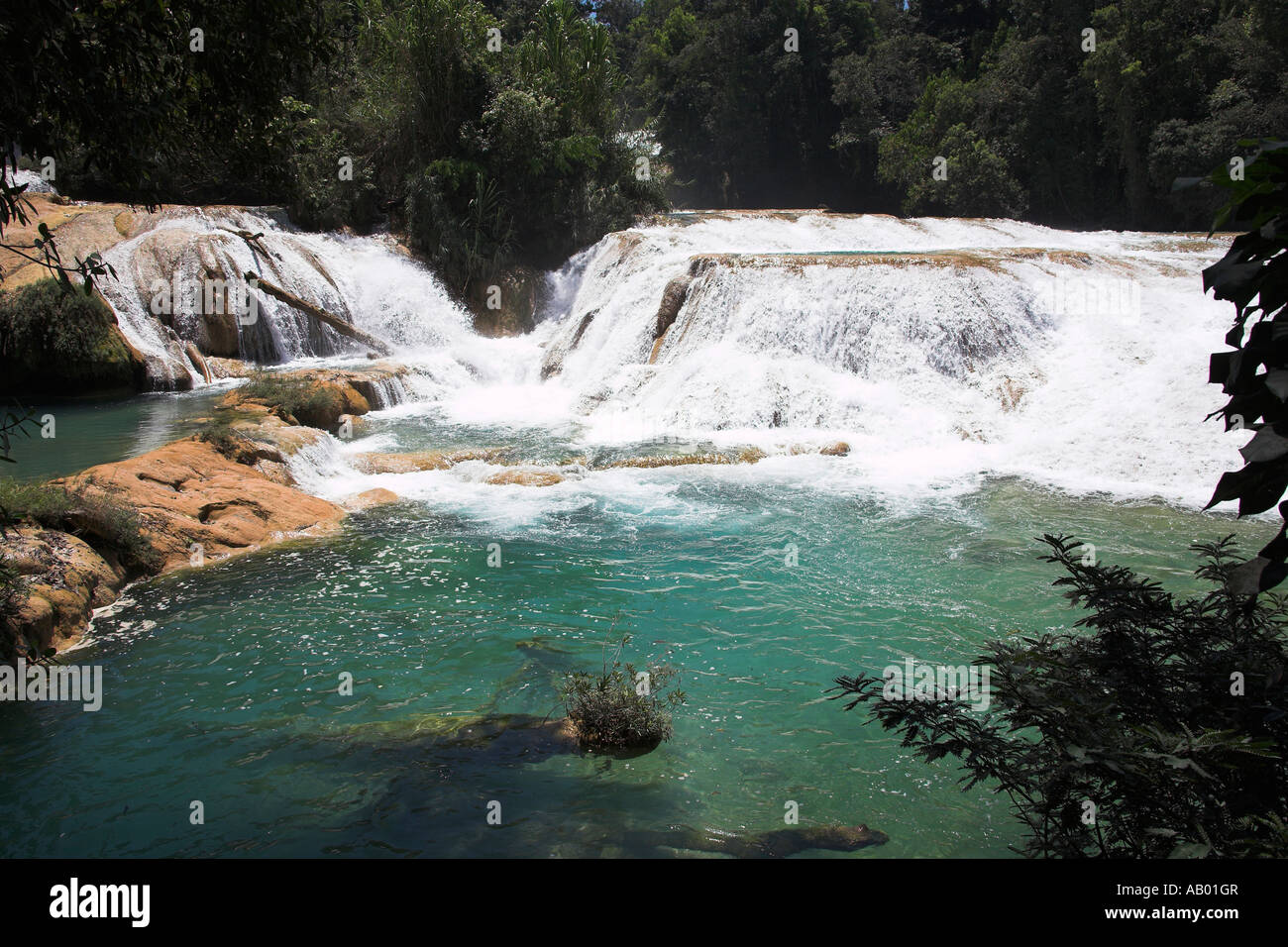 Cascada Agua Azul, Agua Azul Waterfall, Parque Nacional Agua Azul, near ...