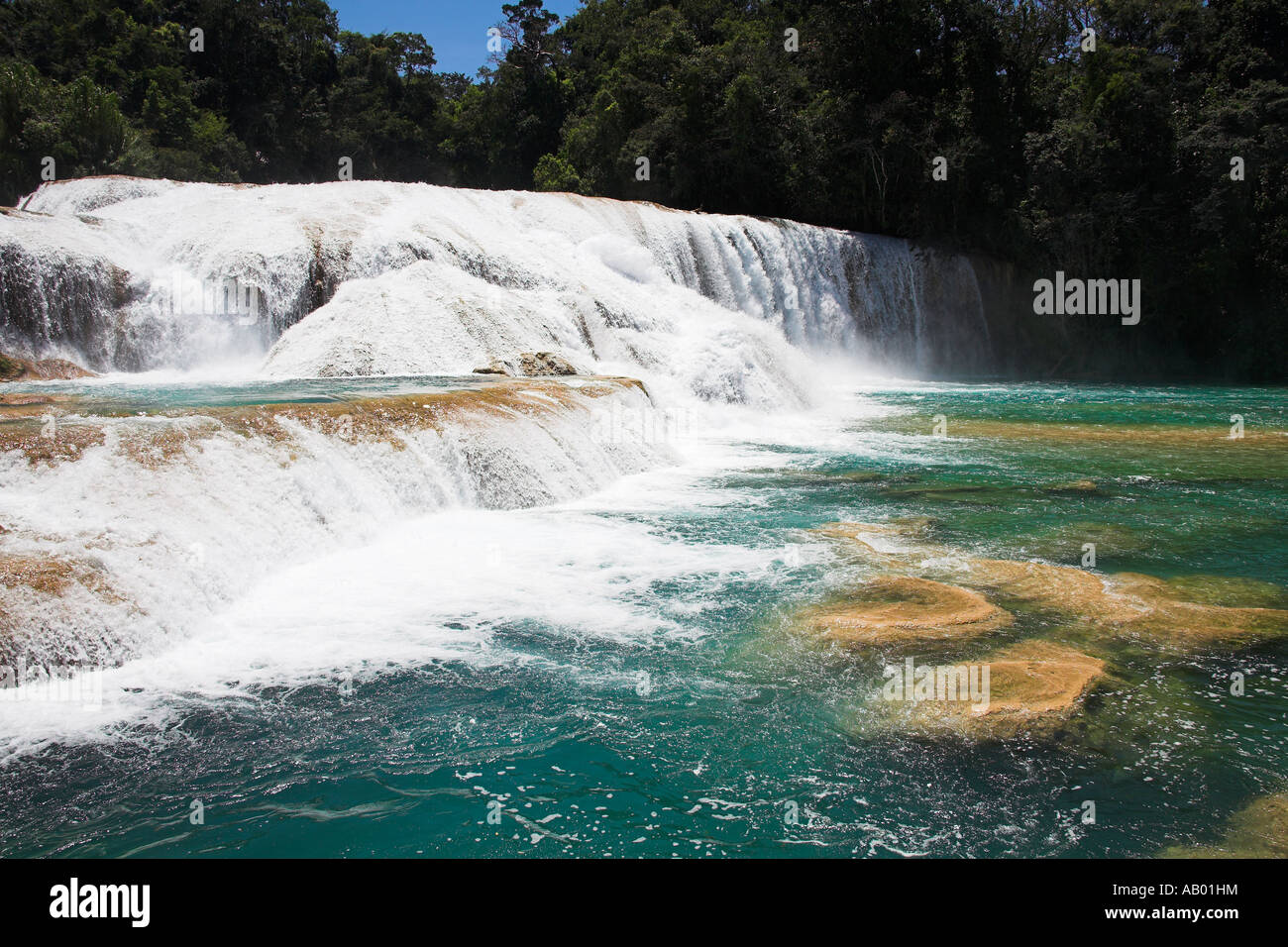 Cascada Agua Azul, Agua Azul Waterfall, Parque Nacional Agua Azul, near ...