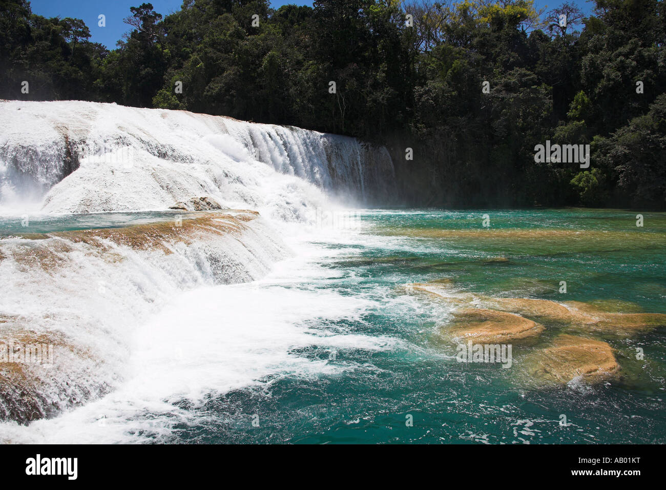 Cascada Agua Azul, Agua Azul Waterfall, Parque Nacional Agua Azul, near ...