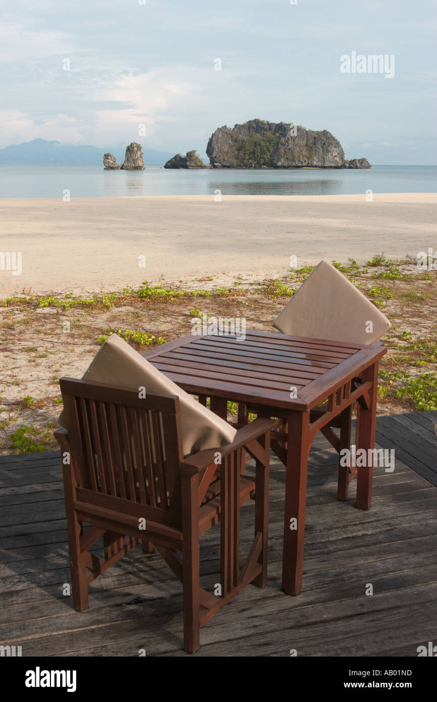 Tanjung Rhu beach as seen from Tanjung Rhu Resort grounds. Langkawi ...