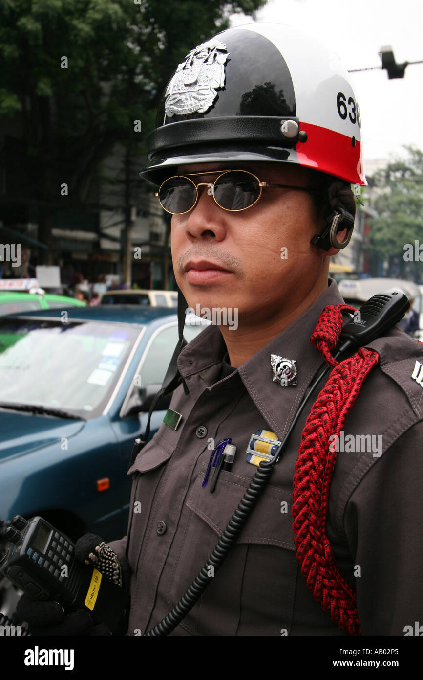 Thai police thai policeman hi-res stock photography and images - Alamy