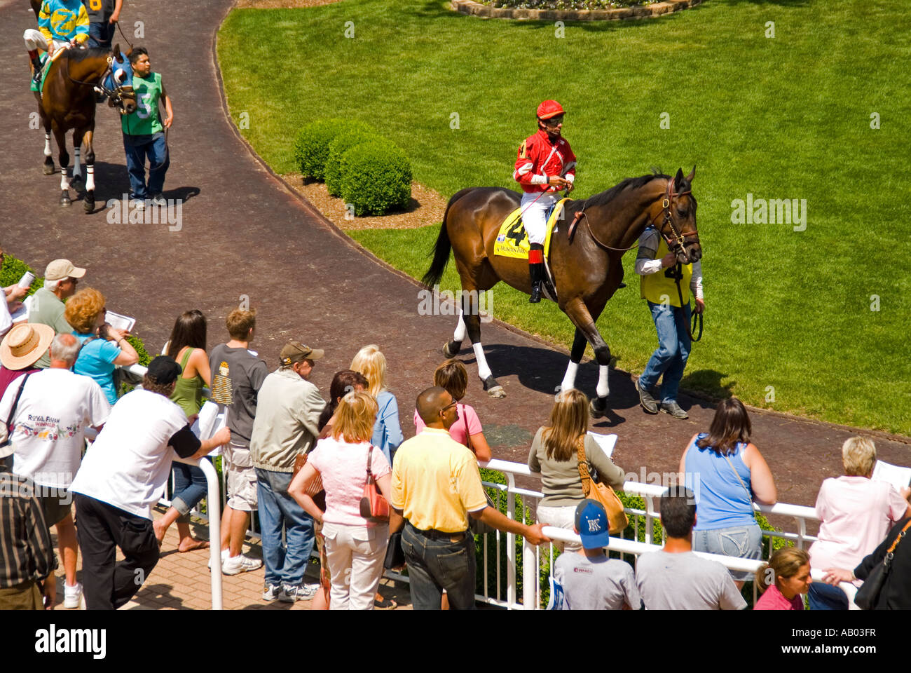 Arlington Park Paddock Stock Photo - Alamy