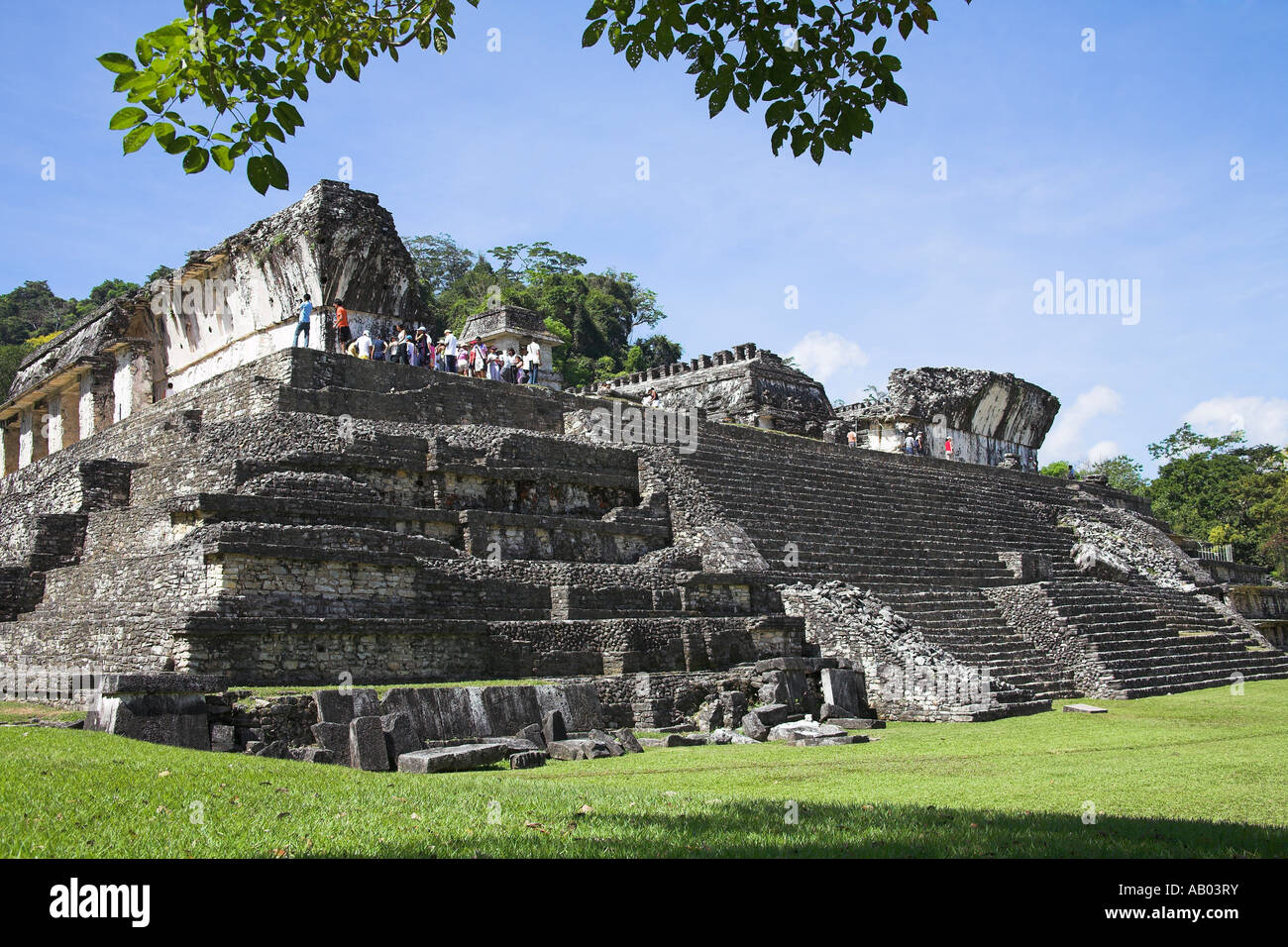 El Palacio, The Palace, Palenque Archaeological Site, Palenque, Chiapas ...