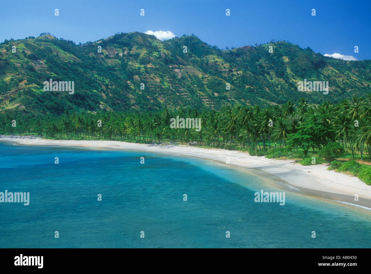 Malimbu beach on the island of Lombok in Indonesia Southeast Asia Stock ...