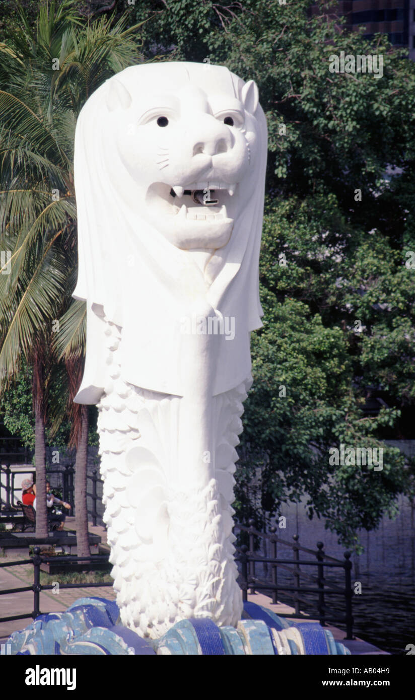Merlion, the half lion & half mermaid symbol of Singapore Stock Photo ...