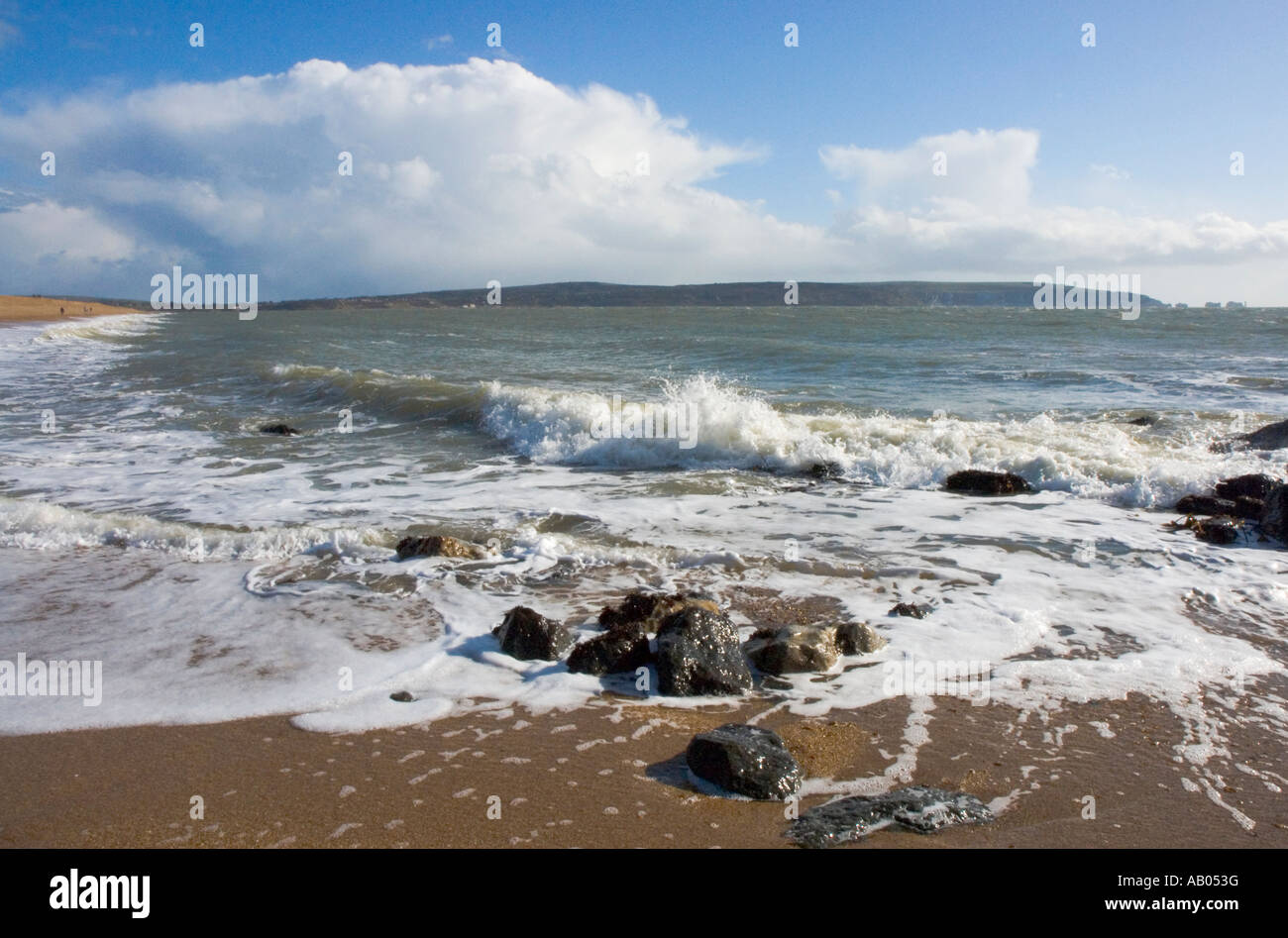 The Isle of Wight from Hurst Spit, Hampshire, England Stock Photo - Alamy