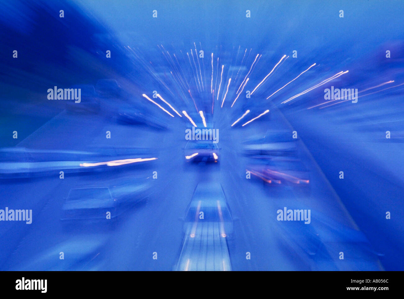Traffic on highway with blurred effect Stock Photo - Alamy