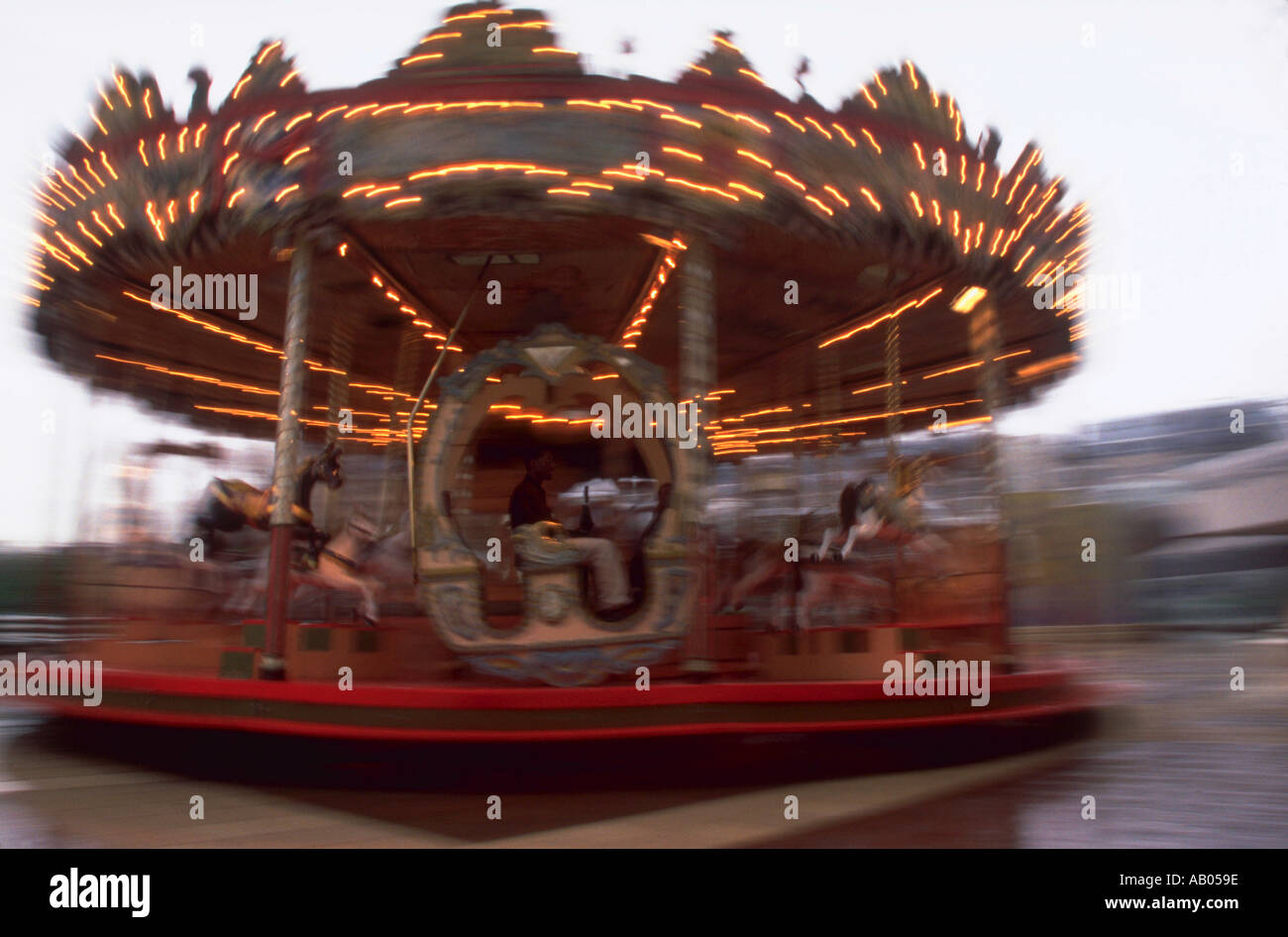 Blurred image of the carousel at Forum des Halles Paris France Stock ...