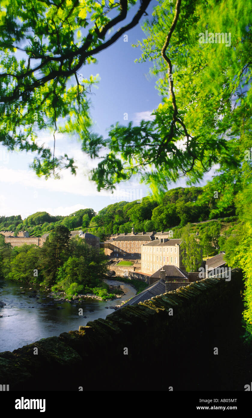 New Lanark UNESCO World Heritage Site by River Clyde Lanarkshire ...