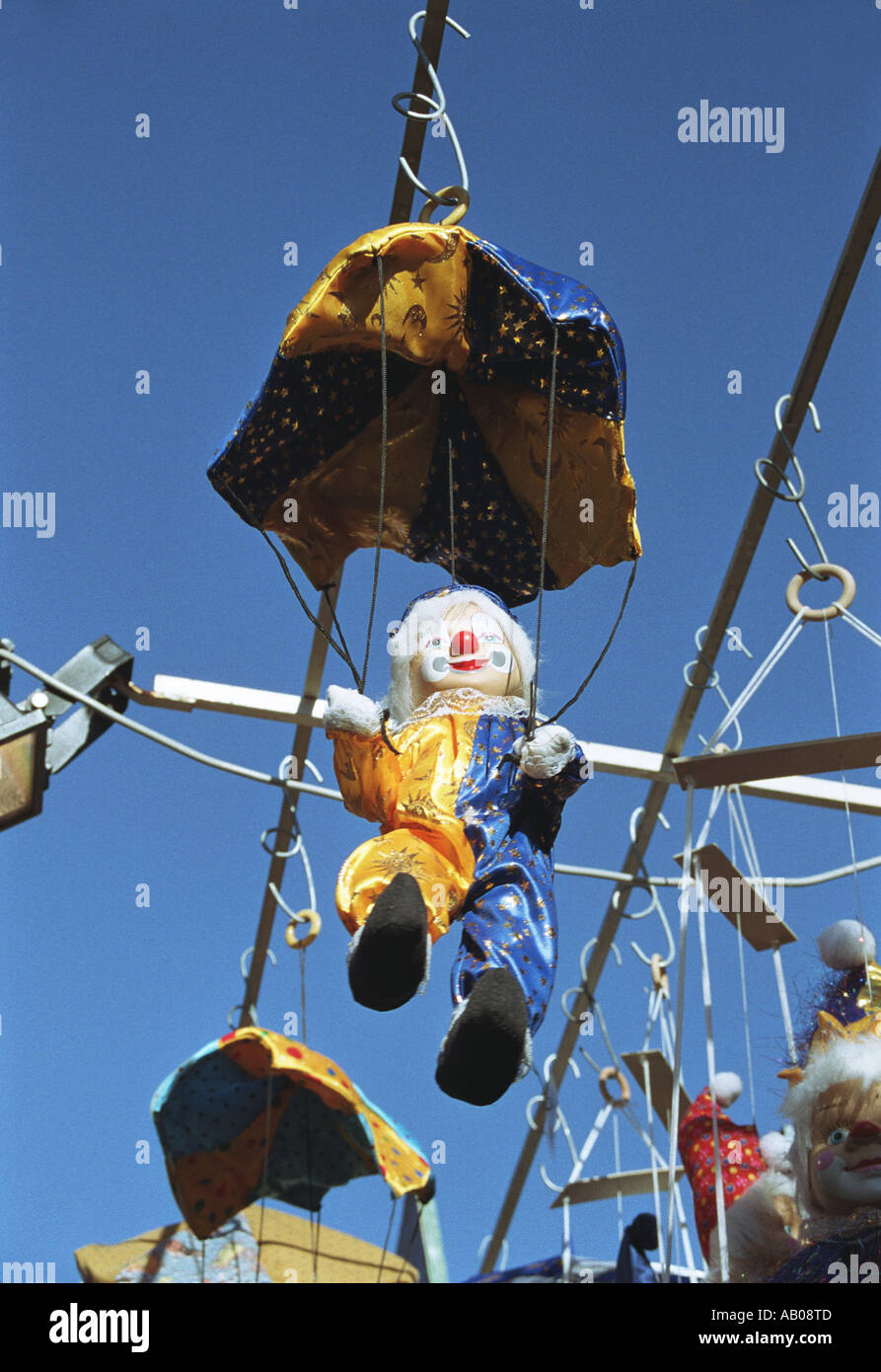 toy clown with parachute Stock Photo - Alamy