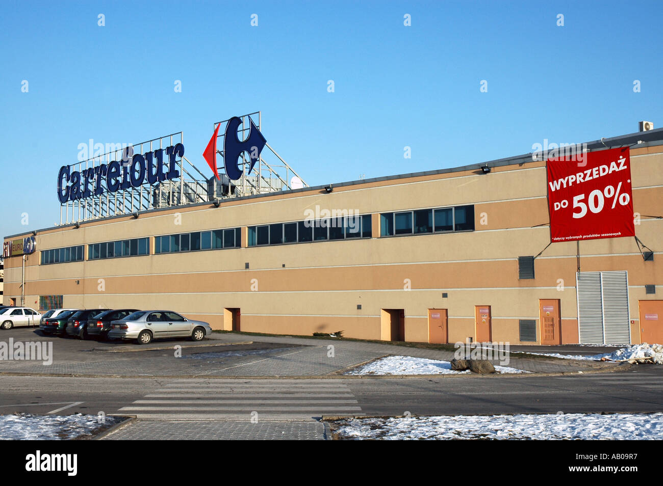 Carrefour hypermarket in Warsaw Poland Stock Photo - Alamy