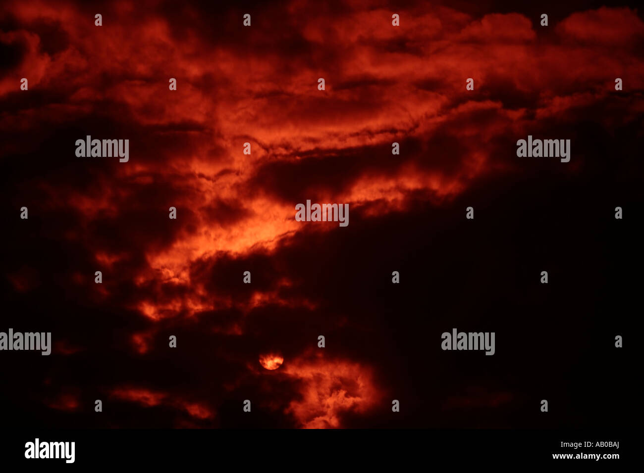 Dramatic red morning sky Stock Photo - Alamy