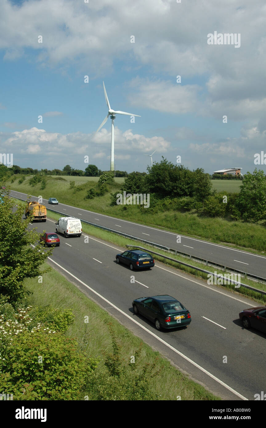 Wind Turbines Beside Road High Resolution Stock Photography and Images ...