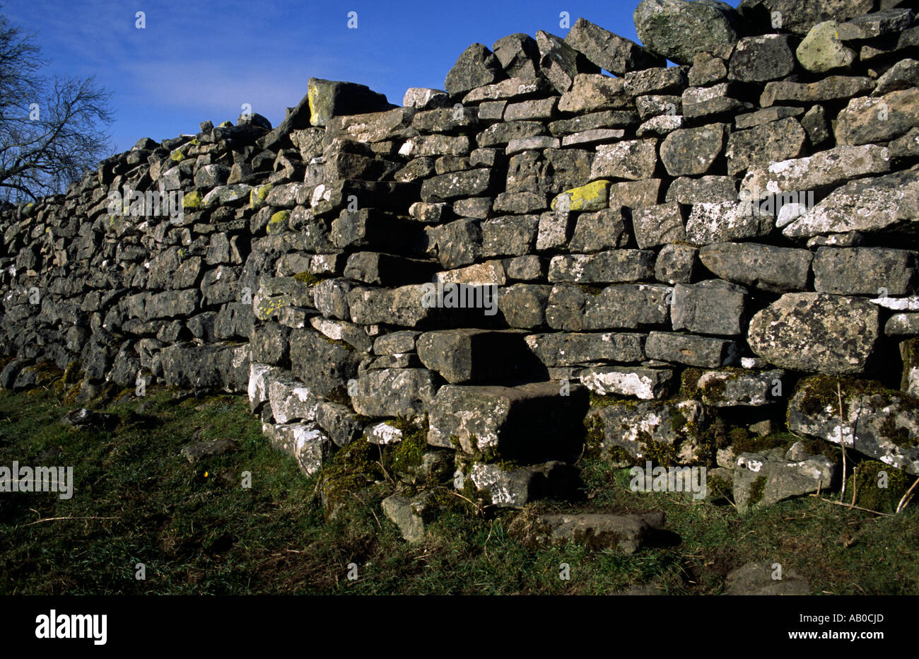 Dry stone wall stile Stock Photo - Alamy