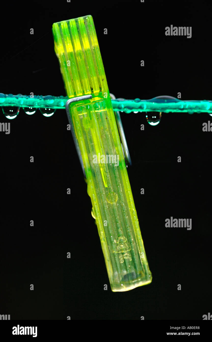 Peg On A Washing Line Stock Photo - Alamy