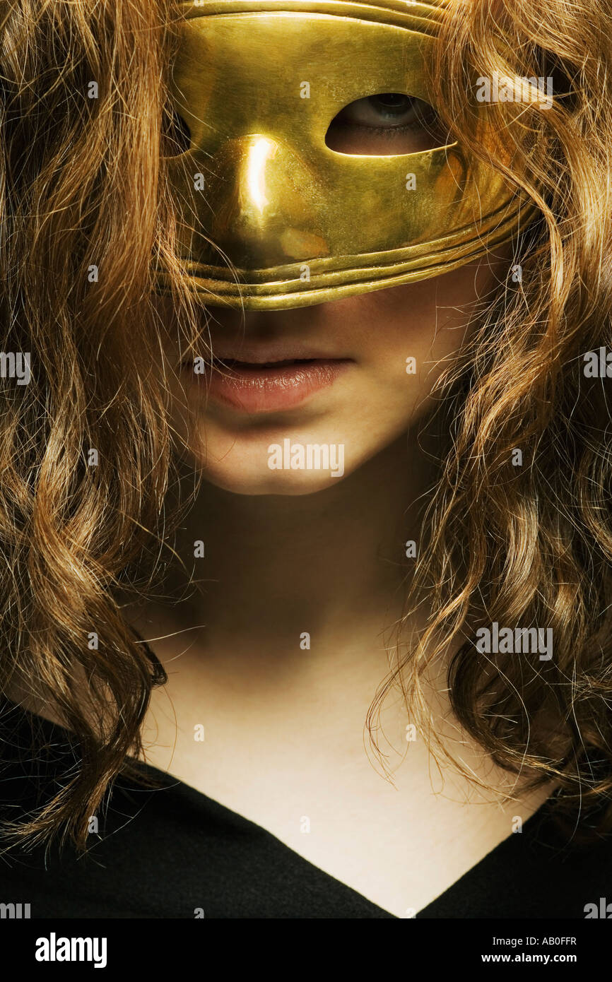 Woman wearing a mask Stock Photo - Alamy