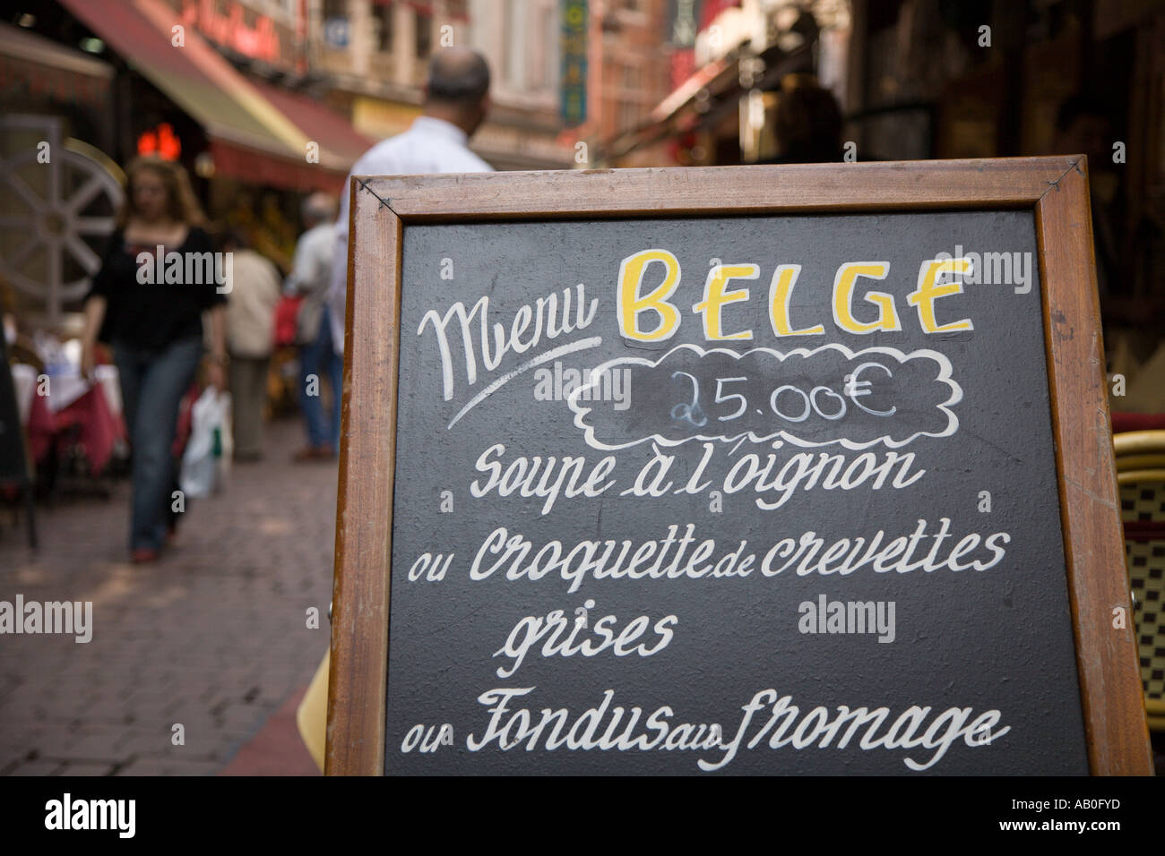 Brussels belgium menu outside restaurant hi-res stock photography and ...