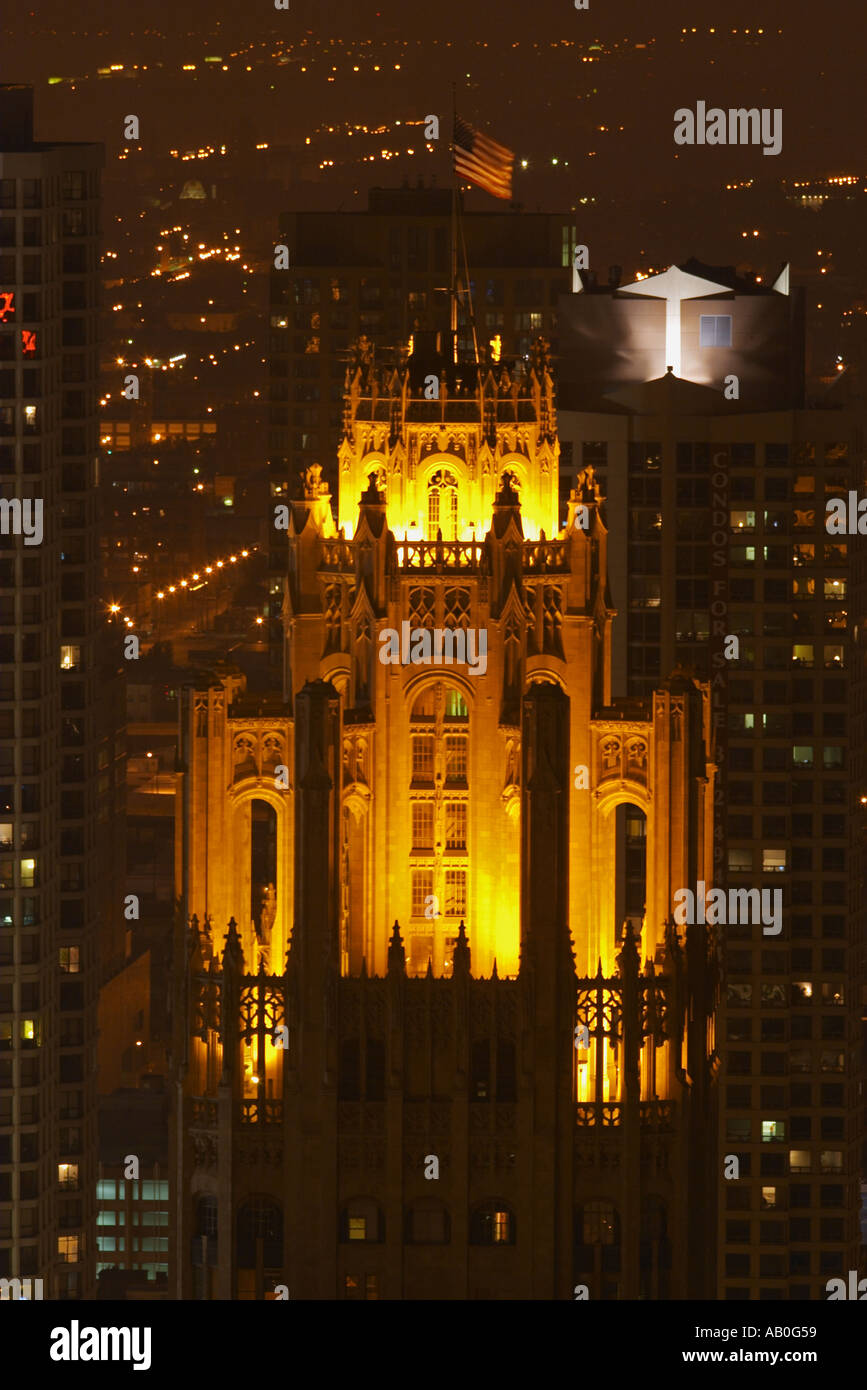 The NBC building at night Stock Photo - Alamy