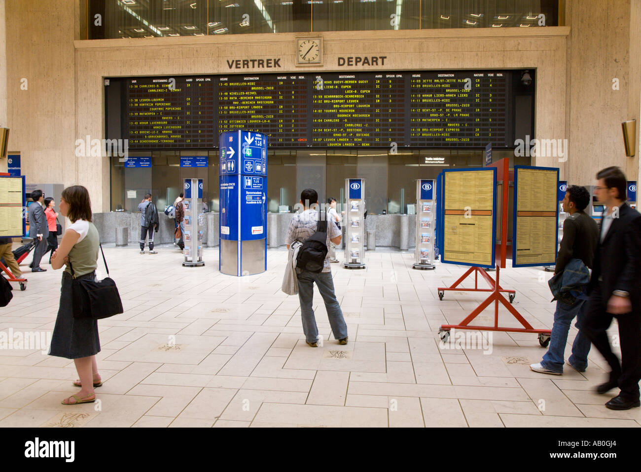 The Interior of Brussels Central Station Belgium Stock Photo - Alamy