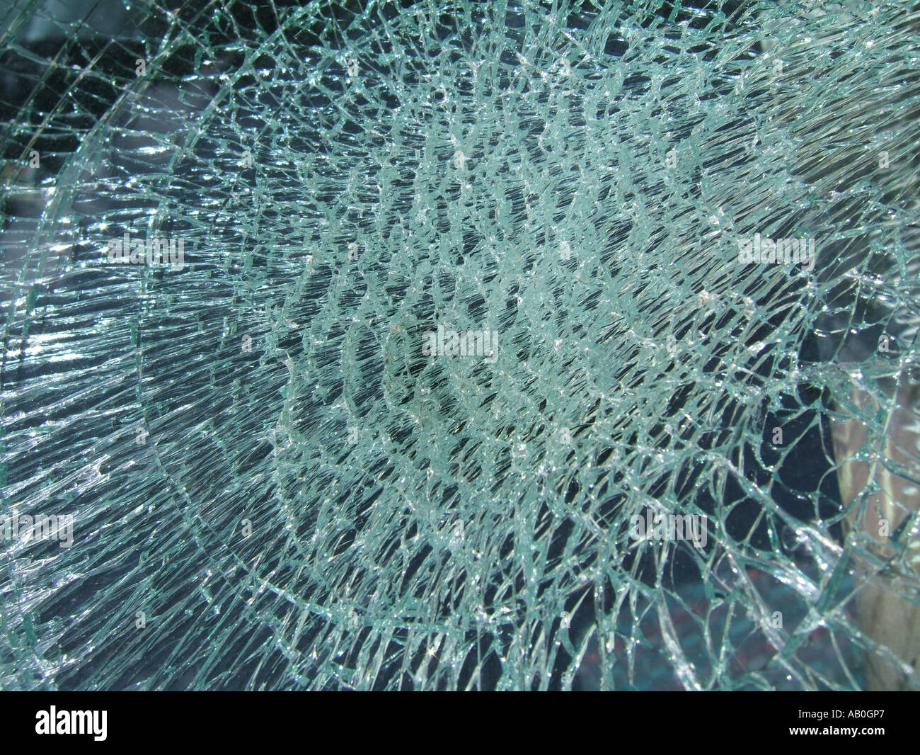 smashed car windscreen Stock Photo - Alamy